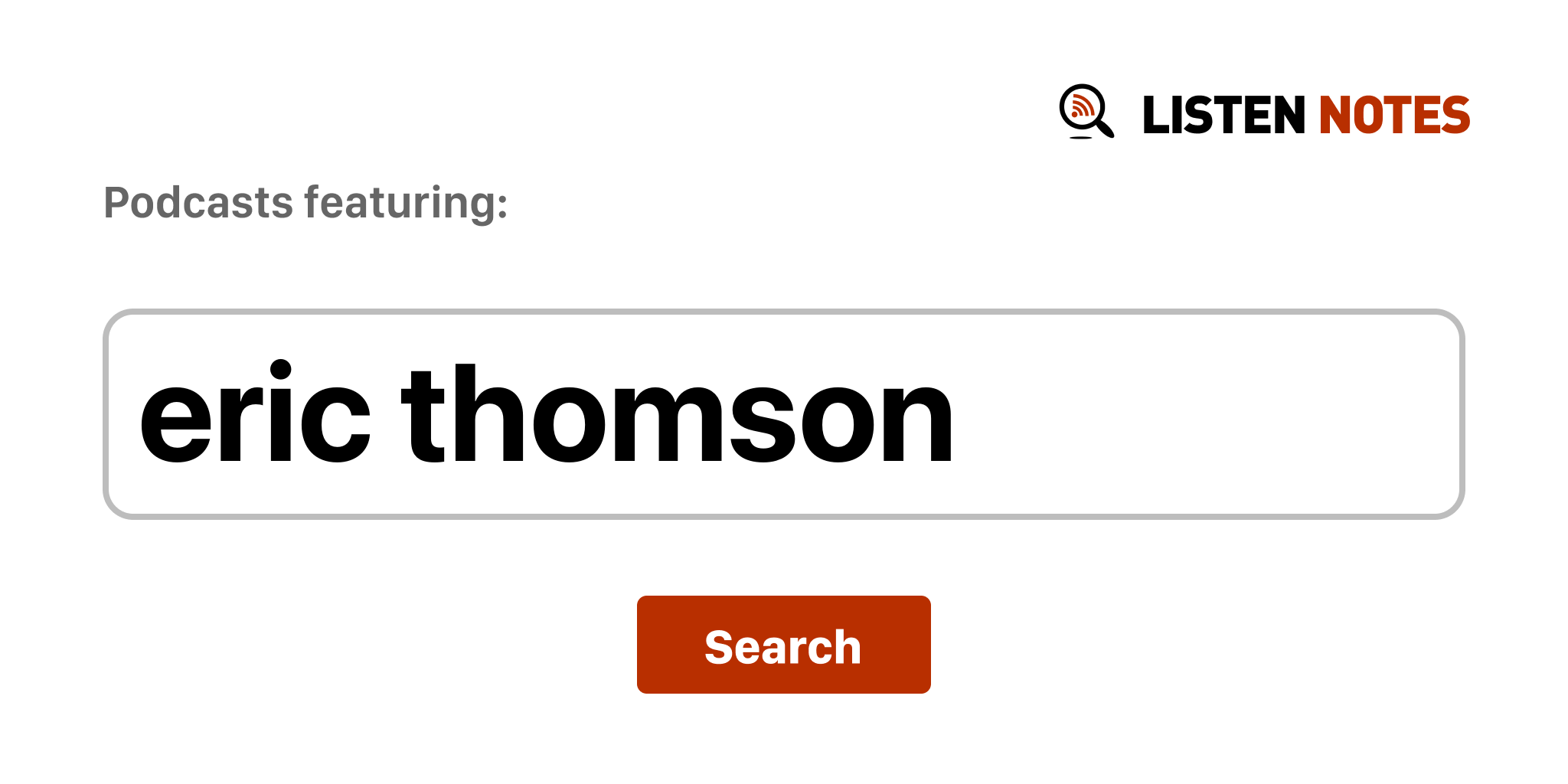 Eric Thomson - Episódios de podcast principais